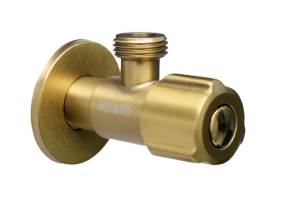 Milano Diva Angle Valve, 1/2-Inch Shut-Off, Matte Gold Finish